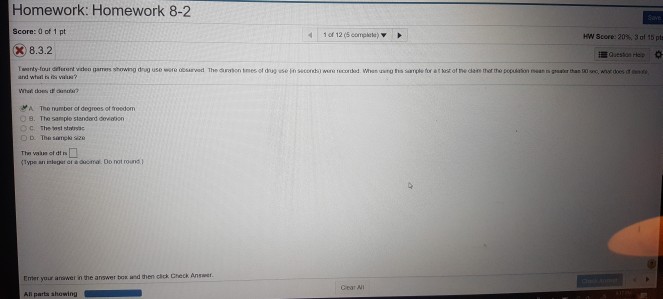 Solved Homework: Homework 8-2 Score: 0 of 1 pt X 8.3.2 Hw | Chegg.com