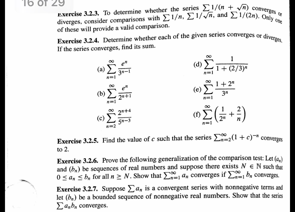 Solved To determine whether the series sigma 1/(n + | Chegg.com