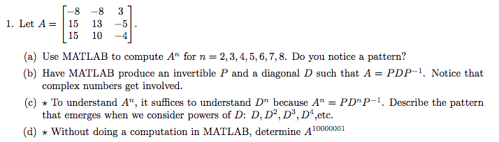 Solved Hello This Is My Matlab Hw From Linear Algebra 