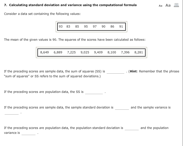 Solved Consider a data set containing the following values: | Chegg.com Solved Consider a data set containing the following values: | Chegg.com