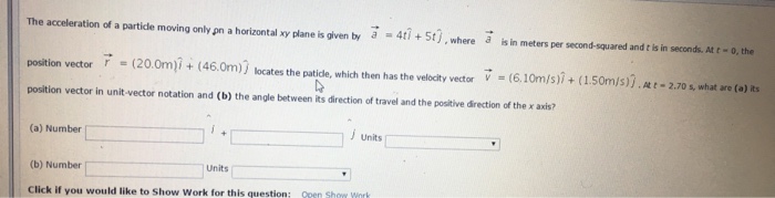 Solved The acceleration of a particle moving only on a | Chegg.com