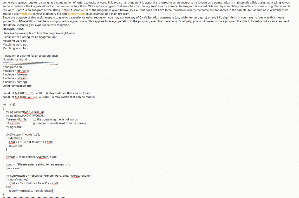 Solved some word games require rearranging a combination of | Chegg.com