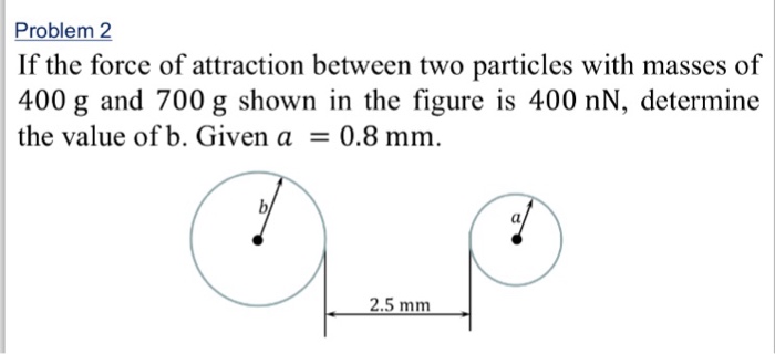 Solved if the force of attraction between two particles with | Chegg.com