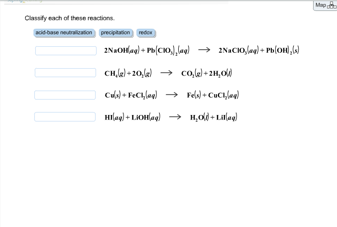 Solved Classify each of these reactions. | Chegg.com