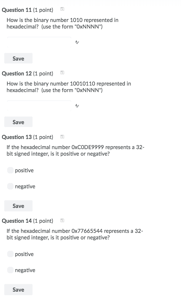 Solved Question 11 (1 point) How is the binary number 1010 | Chegg.com