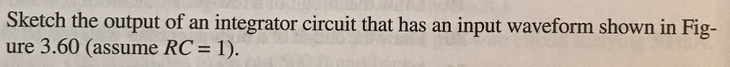 Solved Sketch the output of an integrator circuit that has | Chegg.com