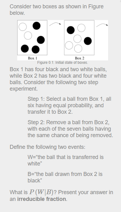 Solved Consider two boxes as shown in Figure below Box Box 2 | Chegg.com
