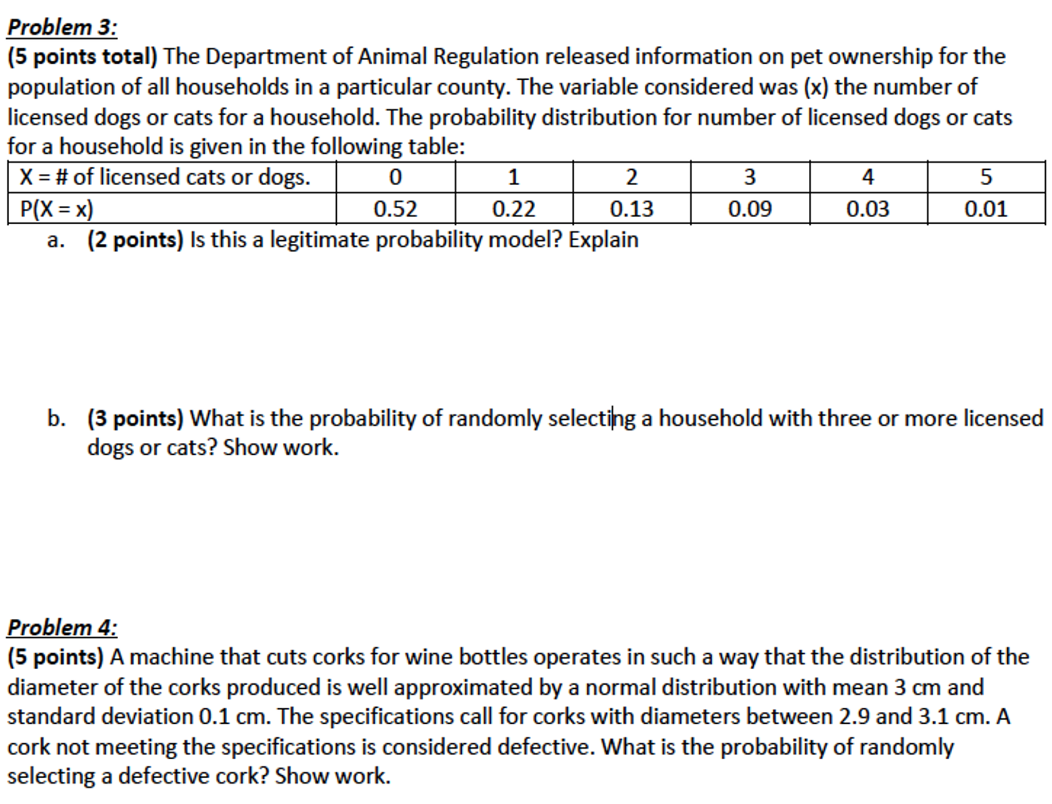 Solved The Department of Animal Regulation released | Chegg.com