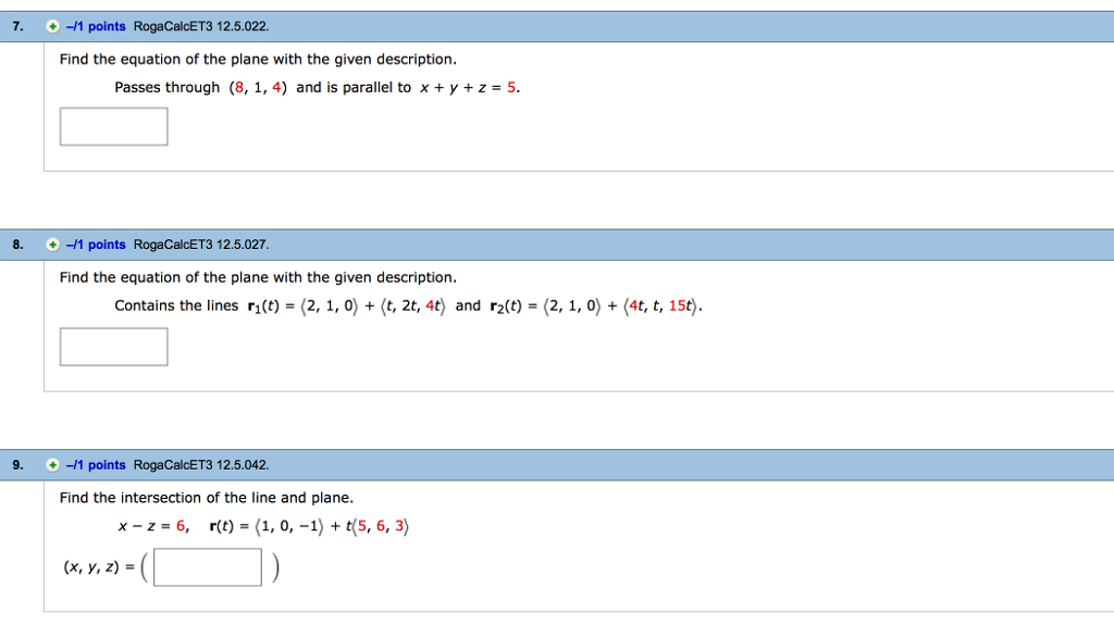 Solved Find The Equation Of The Plane With The Given