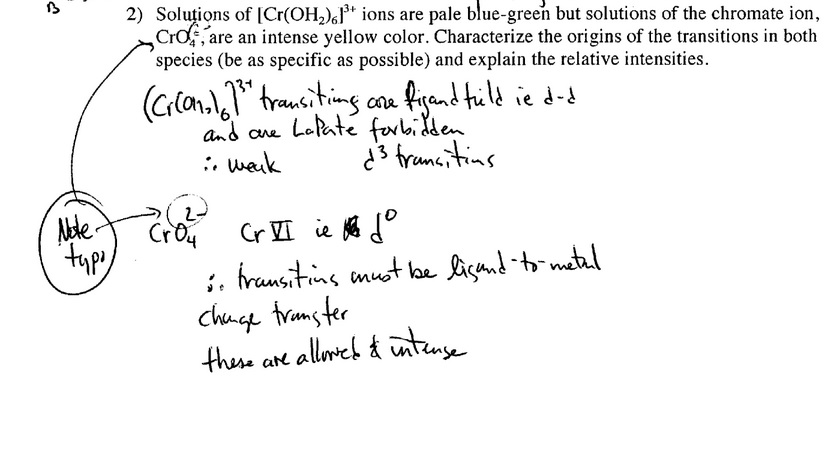 Solutions of [Cr(OH2)6I3+ ions are pale blue-green | Chegg.com
