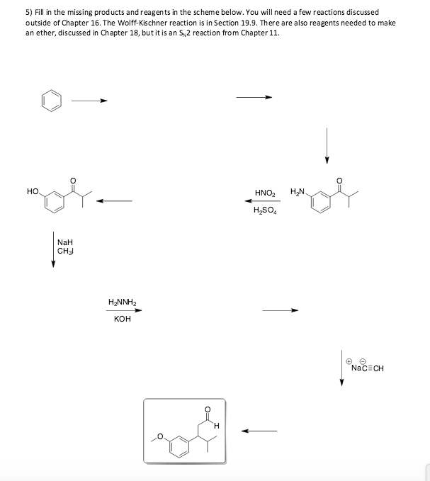 Solved Fill in the missing products and reagents in the | Chegg.com