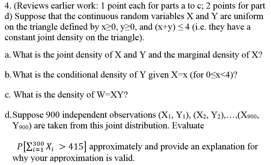 Solved Suppose that the continuous random variables X and Y | Chegg.com