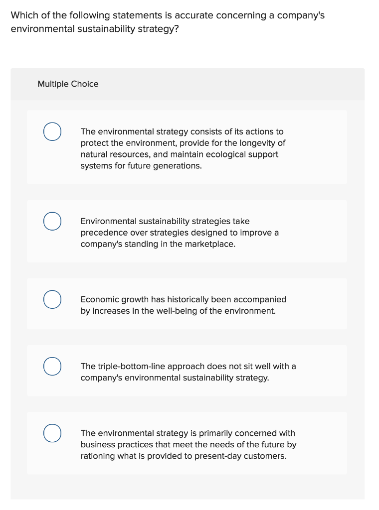 Solved Which of the following statements is accurate | Chegg.com
