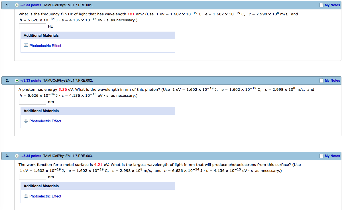 Solved What is the frequency f in Hz of light that has | Chegg.com