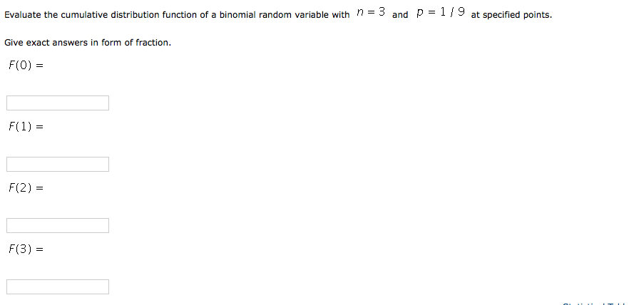 Solved Evaluate the cumulative distribution function of a | Chegg.com Solved Evaluate the cumulative distribution function of a | Chegg.com