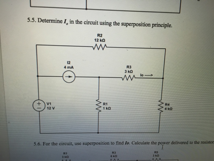 Solved 5.5. Determine I, in the circuit using the | Chegg.com