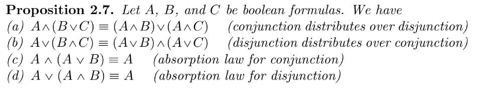 Solved Proposition 2.7. Let A, B, and C be boolean formulas. | Chegg.com