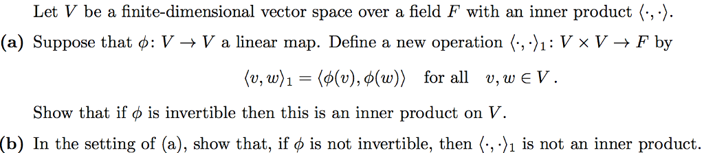 Solved Let V be a finite-dimensional vector space over a | Chegg.com