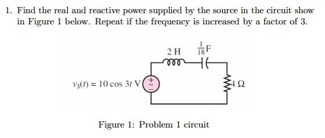 Solved: Find The Real And Reactive Power Supplied By The S... | Chegg.com