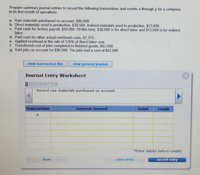 Solved Prepare summary journal entries to record the | Chegg.com
