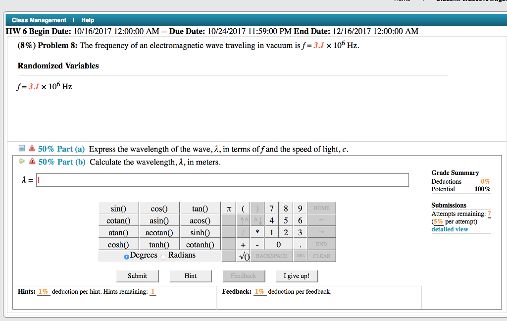 Solved Class Management i Help HW 6 Begin Date: 10/16/2017 | Chegg.com