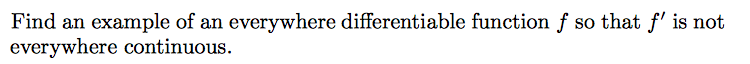 Solved Find an example of an everywhere differentiable | Chegg.com