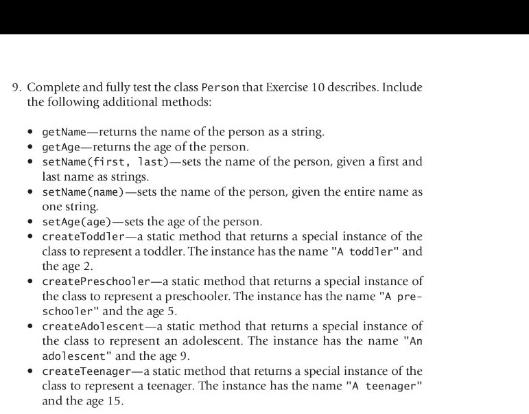 Solved I Need To Create A Java Class And A Driver Class To