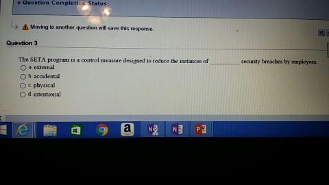 Solved The SETA program is a control measure designed to | Chegg.com