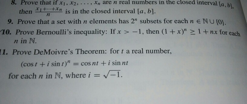 Solved 8. Prove that ifxi, x2, , xn are n real numbers in | Chegg.com
