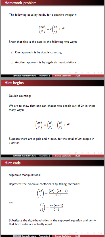 Solved The following equality holds, for a positive integer | Chegg.com