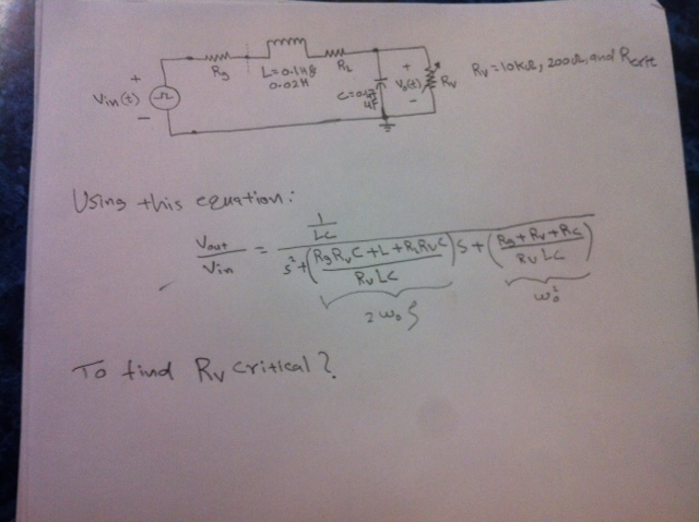 Solved Using this equation: To find Rv critical? | Chegg.com