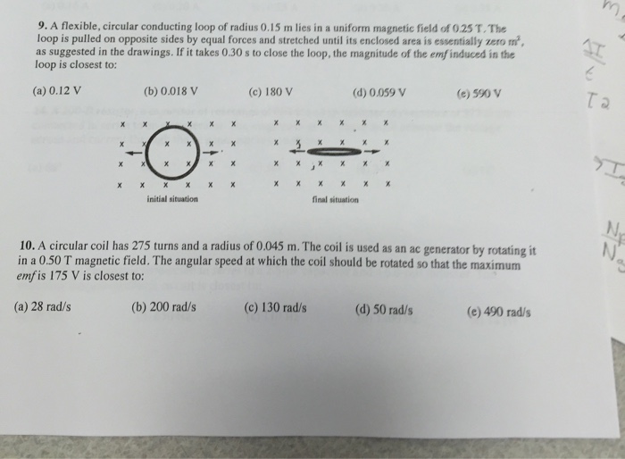 Solved A flexible, circular conducting loop of radius 0.15 | Chegg.com