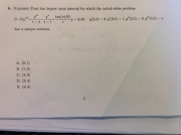 Solved Find the largest open interval for which the | Chegg.com