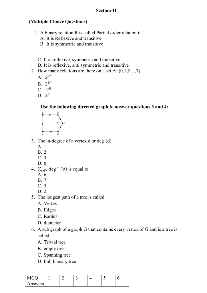 Solved A binary relation R is called Partial order relation | Chegg.com