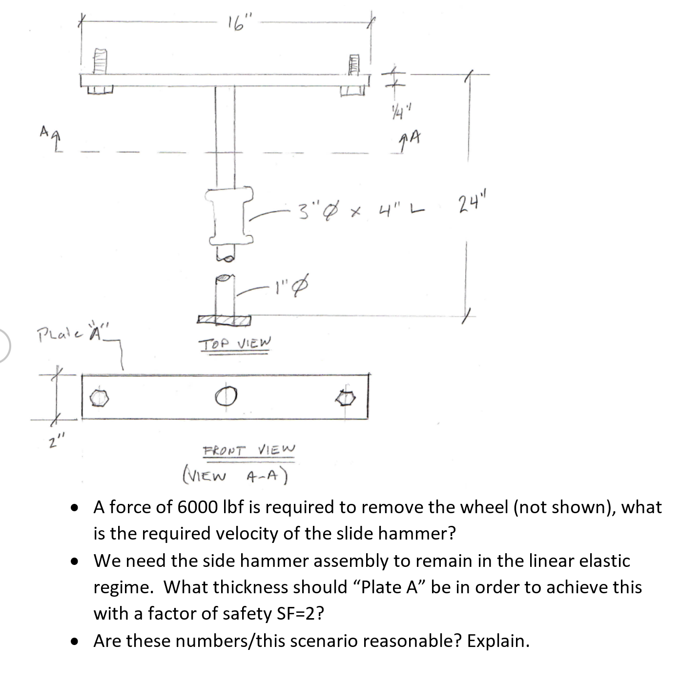 A force of 6000 Ibf is required to remove the wheel | Chegg.com