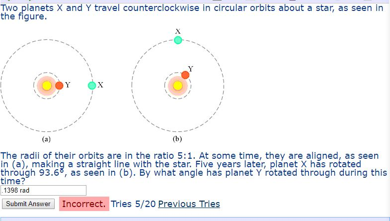 Solved Two planets X and Y travel counterclockwise in | Chegg.com