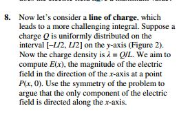 Solved Line of charge. Calculus 3 Now let’s consider a | Chegg.com