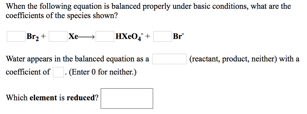 Solved When the following equation is balanced properly | Chegg.com