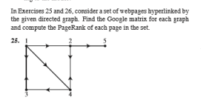 In Exercises 25 and 26, consider a set of webpages | Chegg.com