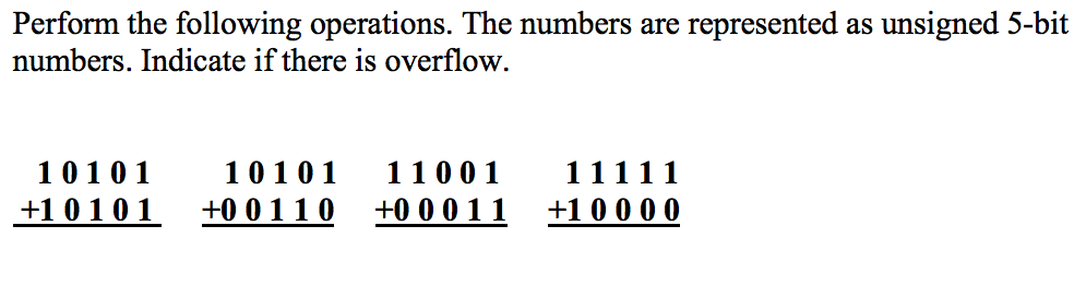 Solved Perform the following operations. The numbers are | Chegg.com