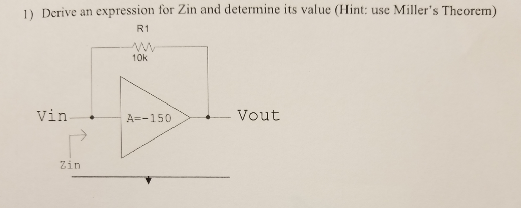 Solved I) Derive an expression for Zin and determine its | Chegg.com