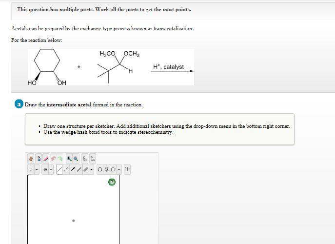 Solved Acetals can be prepared by the exchange-type process | Chegg.com