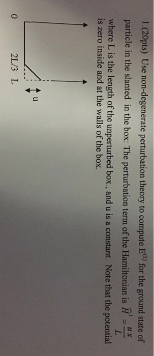 Solved Use non - degenerate perturbation theory to compute | Chegg.com
