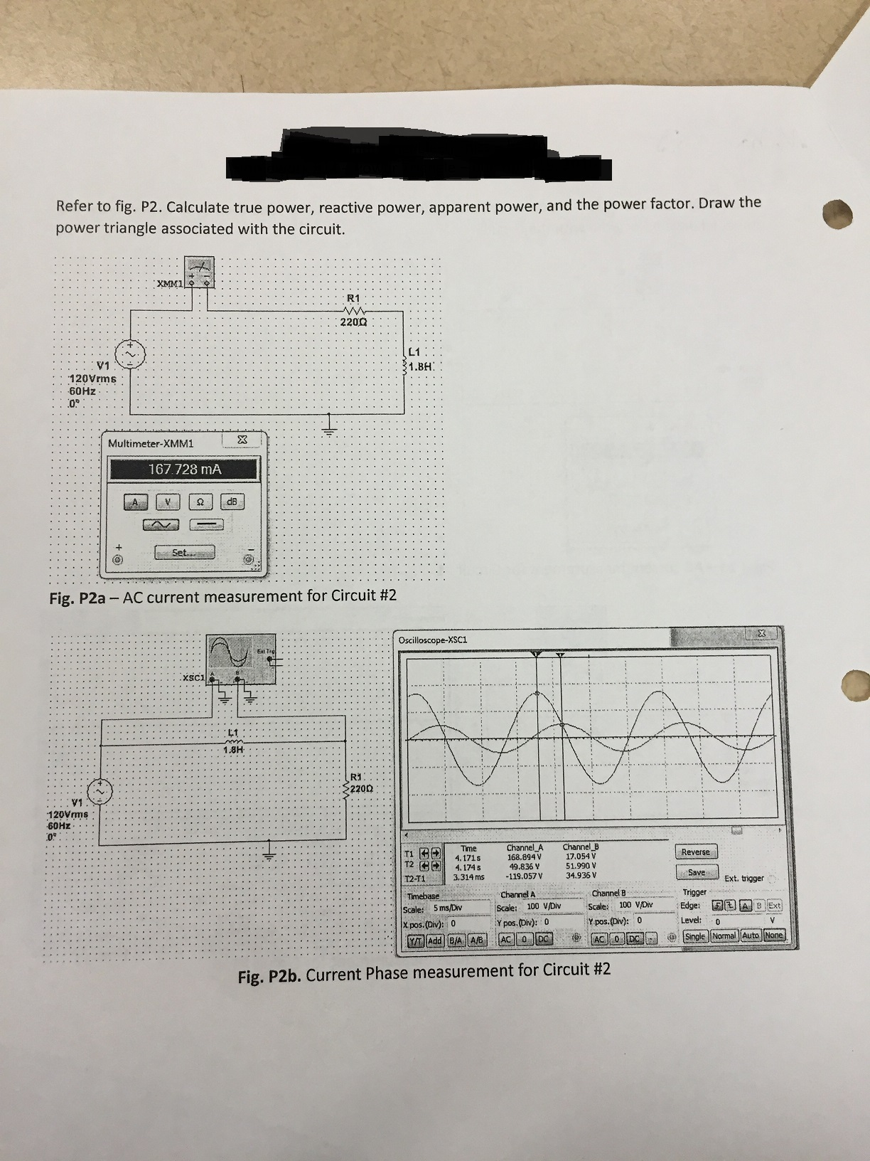 Solved Refer to fig. P2. Calculate true power, reactive | Chegg.com