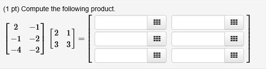 Solved: Compute The Following Product. [2 -1 -1 -2 -4 -2 ]... | Chegg.com