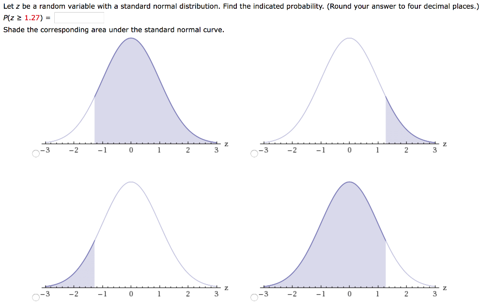 Solved Let z be a random variable with a standard normal | Chegg.com
