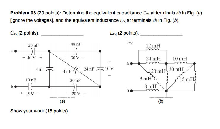 Solved Determine the equivalent capacitance C_eq at | Chegg.com