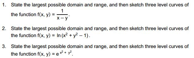 Solved State the largest possible domain and range, and then | Chegg.com