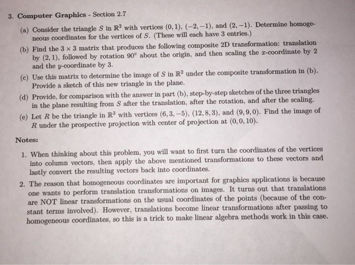 Solved Consider the triangle 5 in R2 with vertices (0,1), | Chegg.com