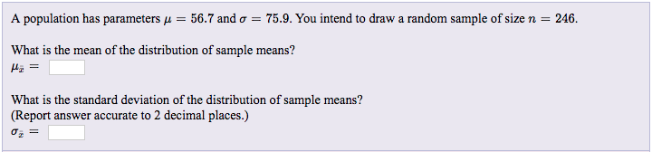 Solved A population has parameters μ = 56.7 and σ = 75.9. | Chegg.com